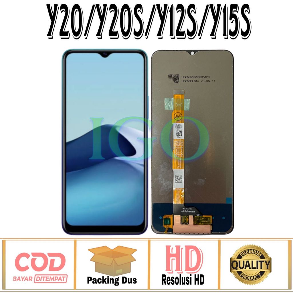 Jual LCD TOUCHSCREEN VIVO Y20/Y20S/Y15S/Y12S/Y20A/Y01 ORI FULLSET | Shopee Indonesia