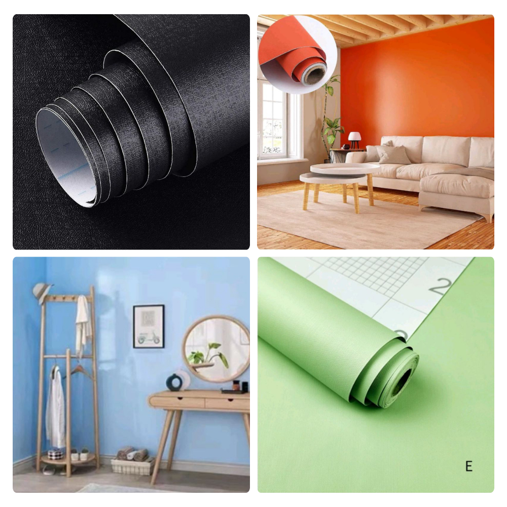 Jual Sticker Dinding Kamar Tidur Walpeper Dinding Polos Walfafer ...