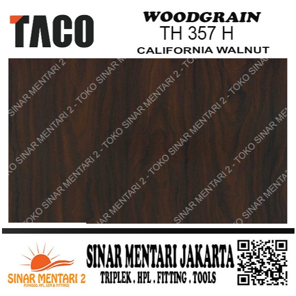 Jual TACO HPL WOODGRAIN TH 357 H CALIFORNIA WALNUT | Shopee Indonesia