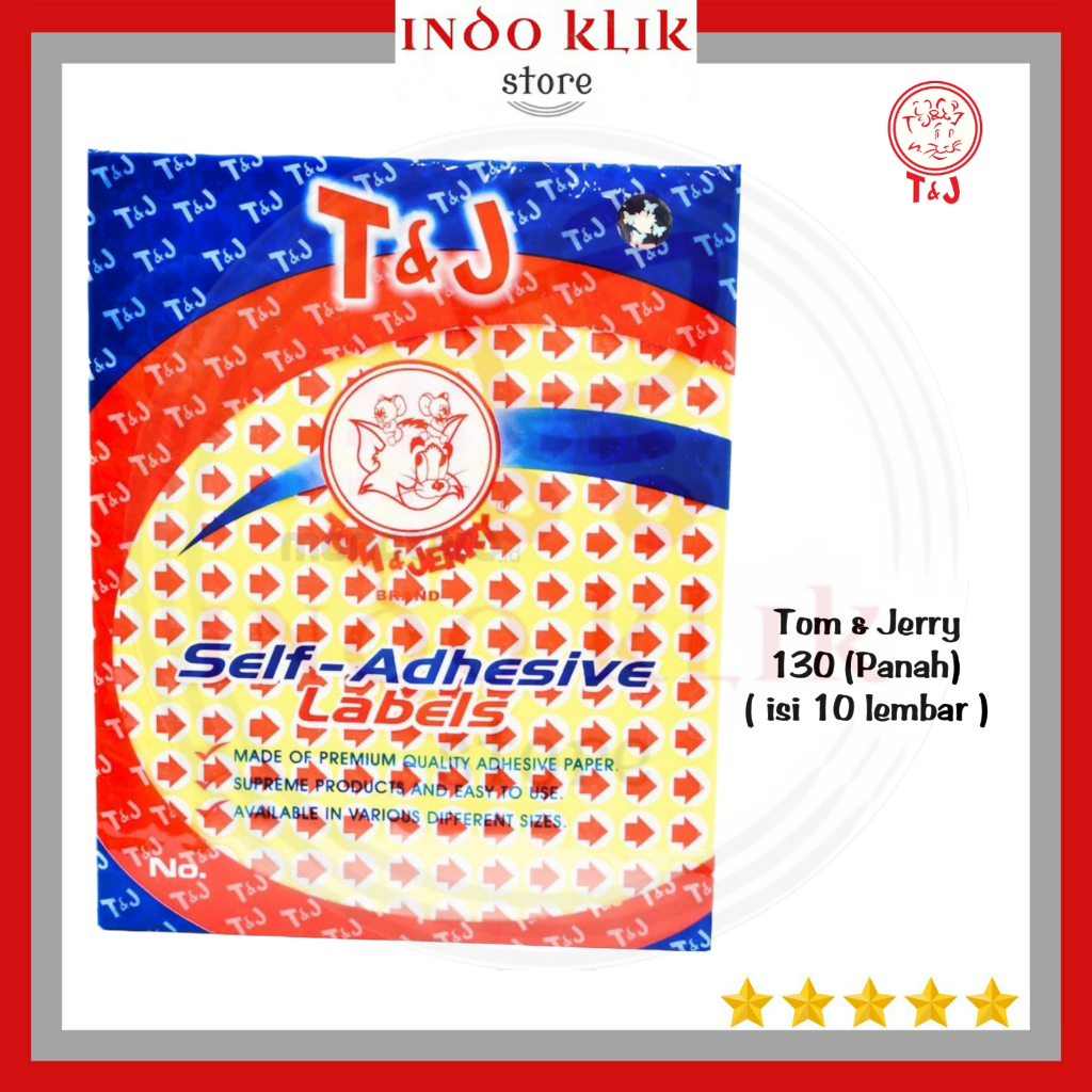 Jual Label Stiker Tom & Jerry No. 103 Panah Merah / Stiker TJ Panah Diameter 11 mm | Shopee ...