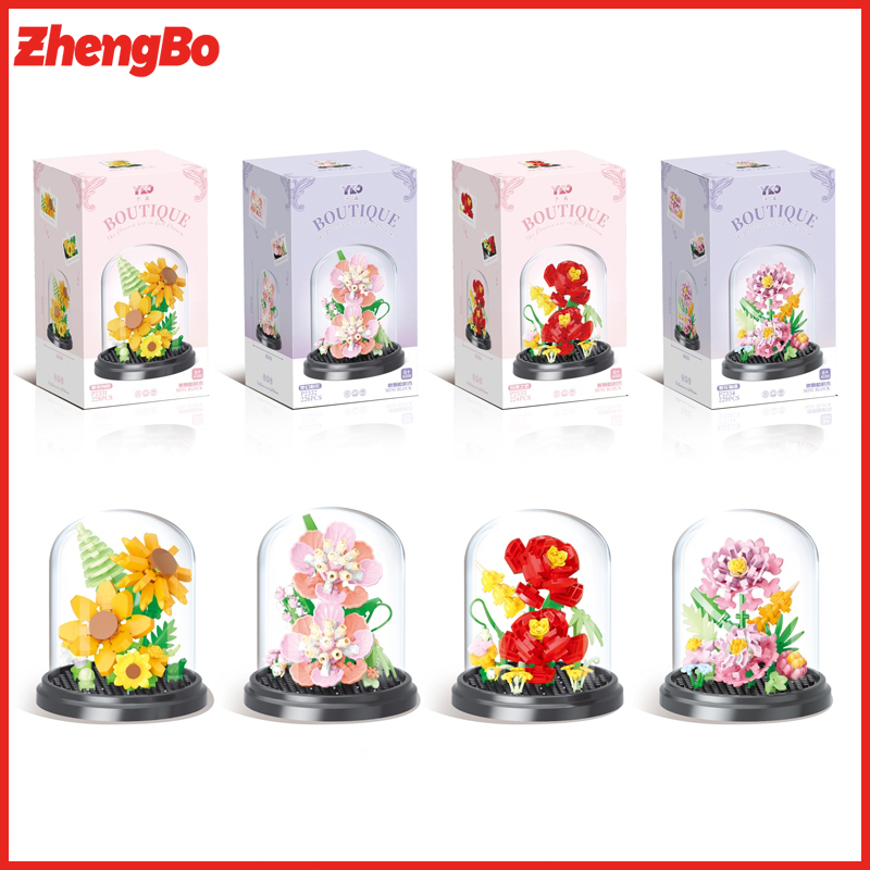 Jual ZhengBo Mainan Bunga Bricks Kreatif Untuk Pot Tanaman Dekorasi ...