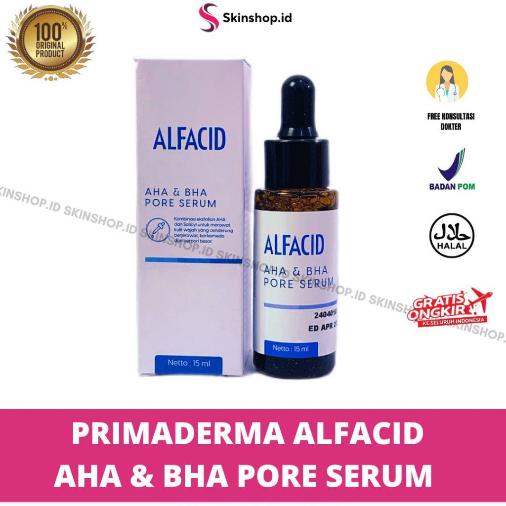 Jual Primaderma Alfacid AHA BHA PORE Serum 15ml Original / Serum Komedo ...