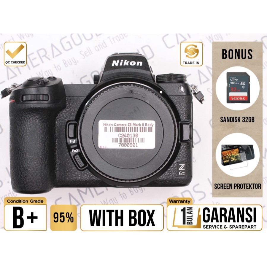 Jual Nikon Camera Z6 Mark II Body Only Full Frame Camera - Grade B+ ...