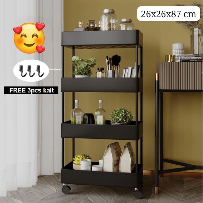 Jual Rak Troley Roda 4 Susun Rak Serbaguna Plastik | Shopee Indonesia