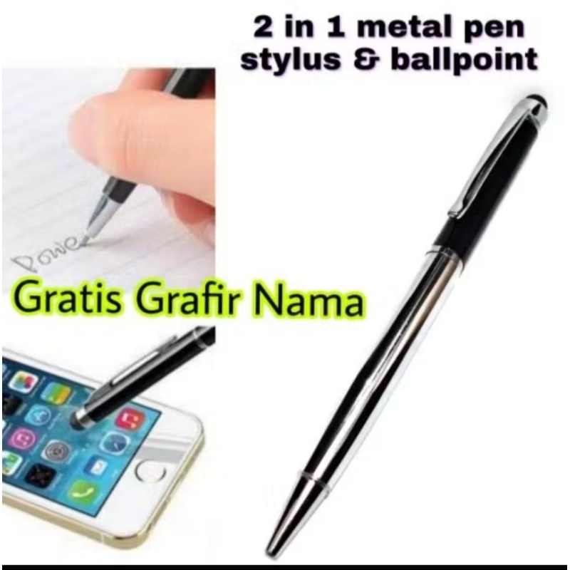 Jual Bulpoint Metal Mewah Besi stylus Free Custom Nama / Logo + Mikka ...