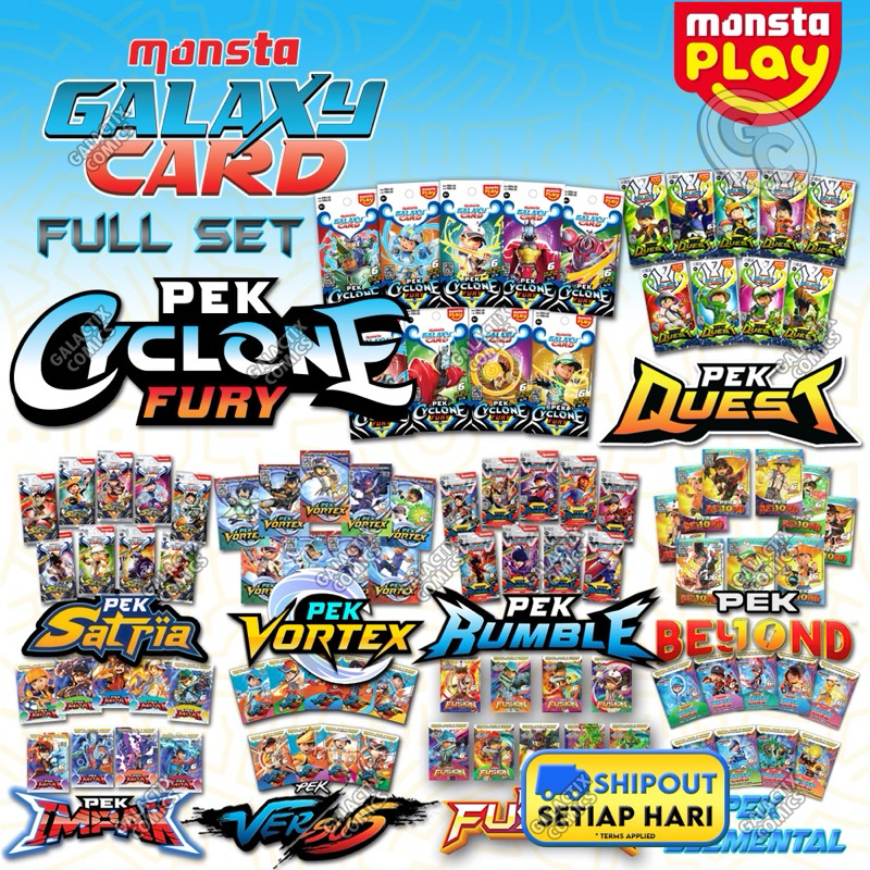 Jual READY STOCKBoBoiBoy Galaxy Card Kad Pek Cyclone Fury Quest Satria ...