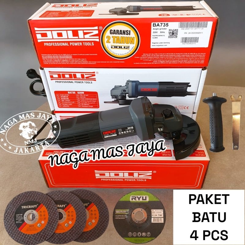Jual MESIN GERINDA TANGAN 4 INCH DOLIZ BA 735 / MESIN GURINDA TANGAN 4 ...