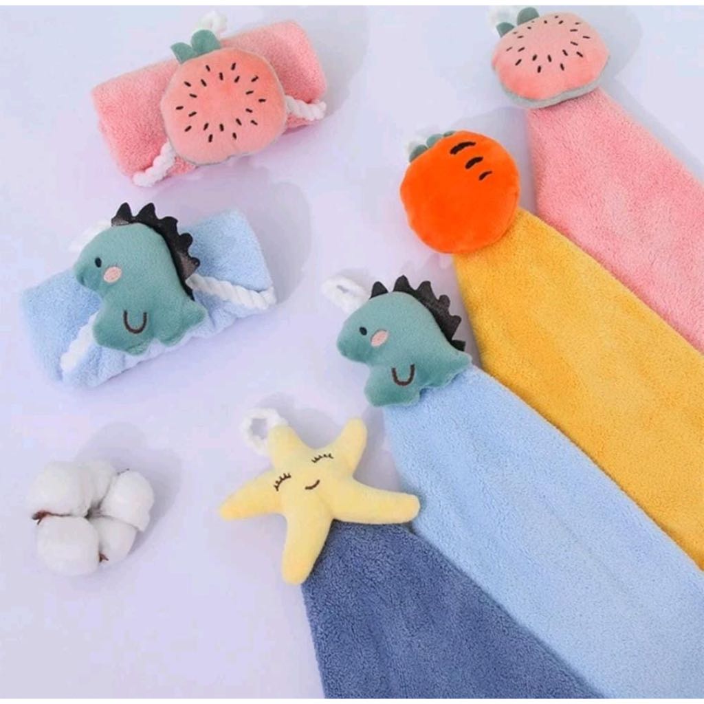 Jual Lap Tangan Gantung Karakter 3D Lap Tangan Microfiber 30x30 Lap ...