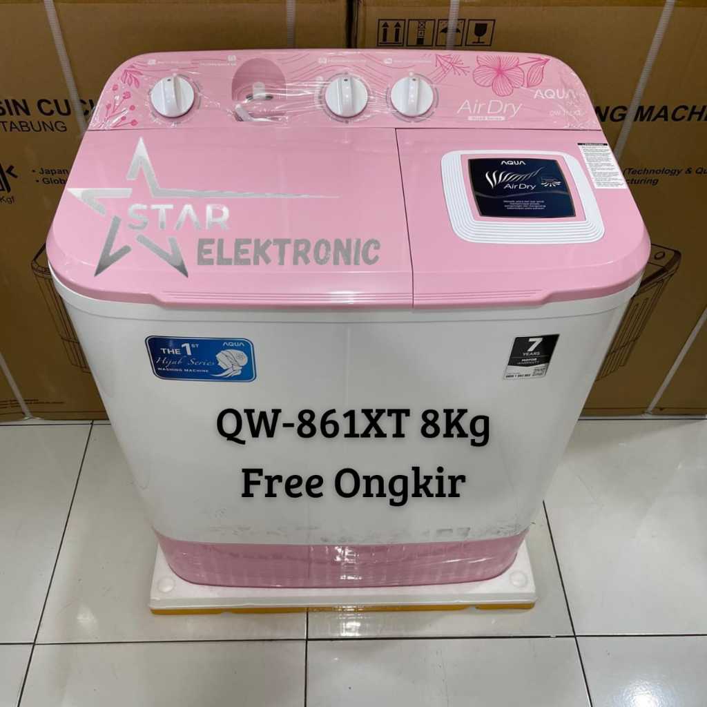 Jual Mesin Cuci AQUA 2 Tabung QW-761XT 7KG / QW-861XT 8KG / QW-961XT 9KG | Shopee Indonesia