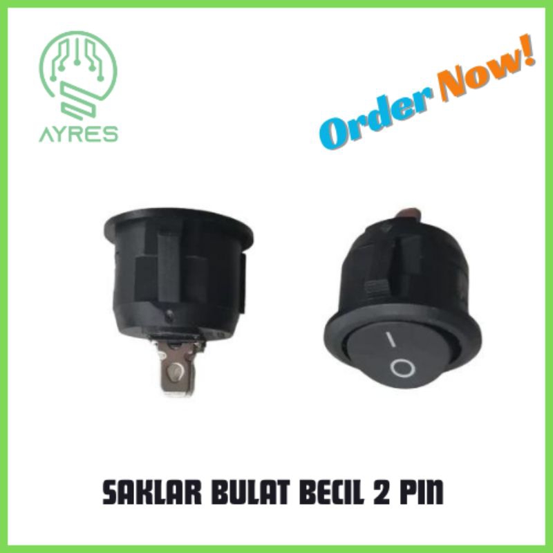 Jual SAKLAR BULAT KECIL 2 PIN | Shopee Indonesia