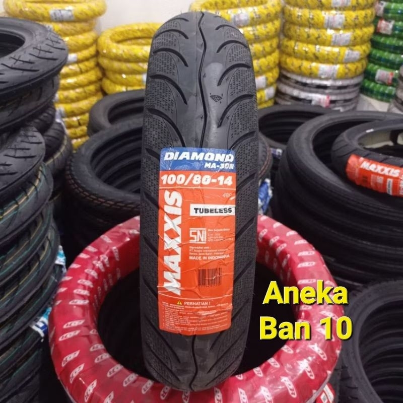 Jual Ban Maxxis 100/80-14 Diamond MA-3DN Tubeless | Shopee Indonesia