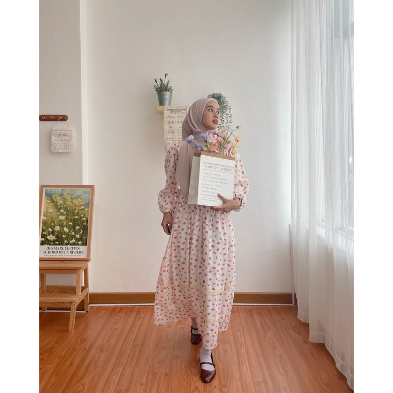 Jual Princess Dress | Korean Dress | Vintage Maxi Dress | Dress bunga ...