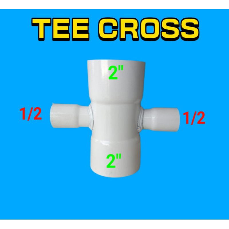Jual Tee Cross 4 arah 2 x 1/2 in pvc | Shopee Indonesia