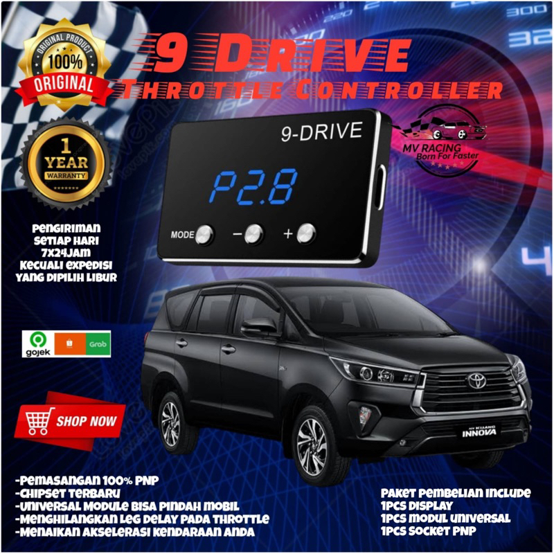 Jual Original 9 Drive Throttle Controller Universal module TOYOTA INNOVA REBORN 9Drive Piggyback ...