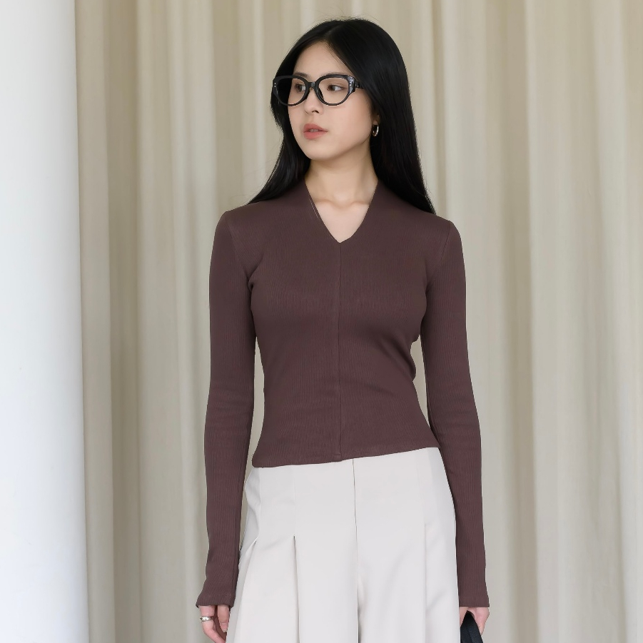 Jual IWEARGRACIE - Amora Long Sleeve Knit top / Atasan Knit Wanita / Long Sleeve Top / Basic ...