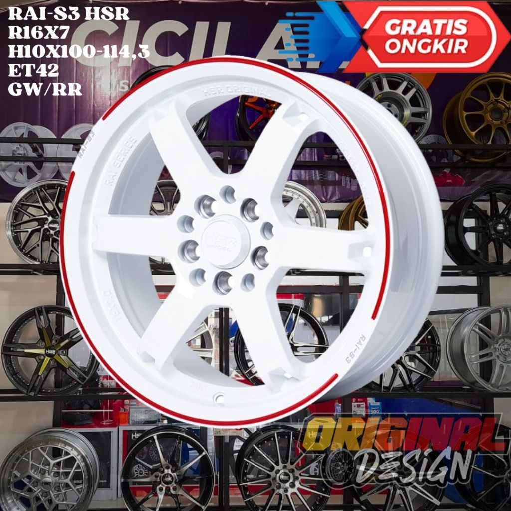 Jual Velg Mobil ERTIGA , XPANDER , BIANTE , SERENA , HSR RAI S3 RING 16 R16 | Shopee Indonesia