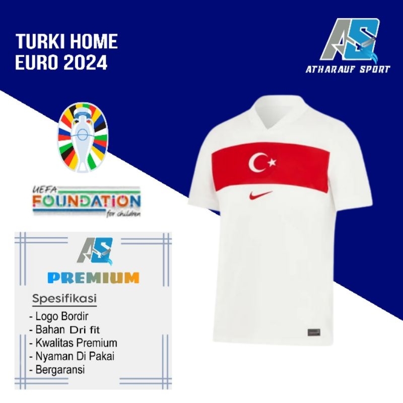 Jual Jersey Turki Home Piala Eropa 2024 Grade Ori Baju Bola | Shopee ...