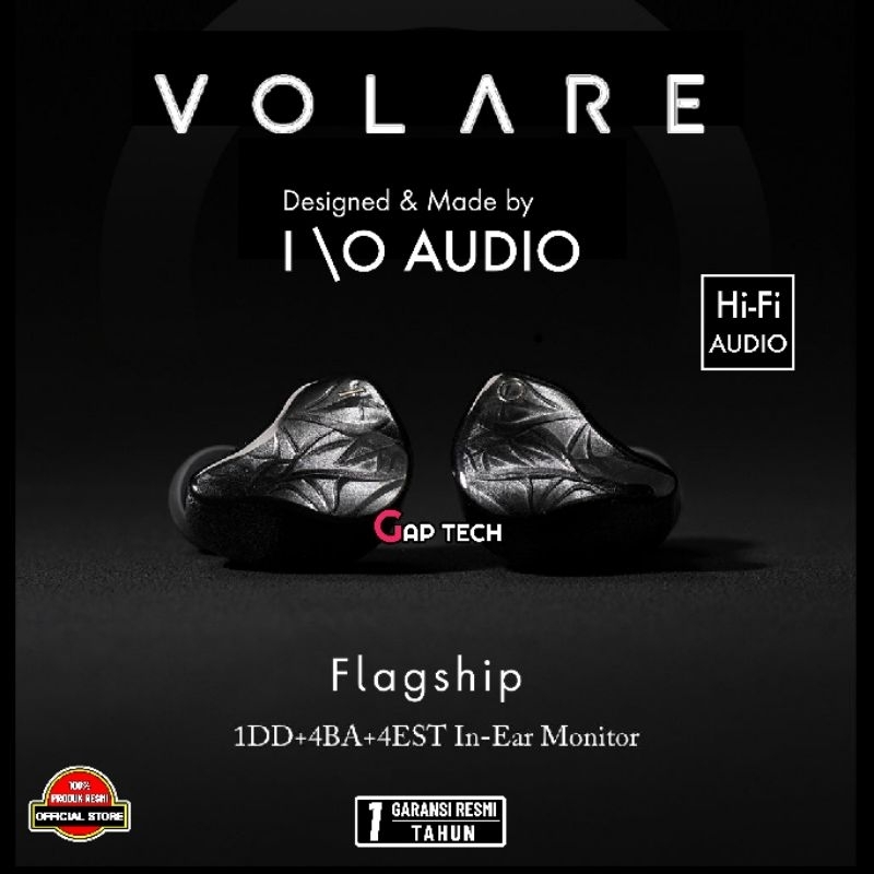 Jual IOAUDIO / IO AUDIO / I/O AUDIO VOLARE 1DD+4BA+4EST Flagship Triple ...