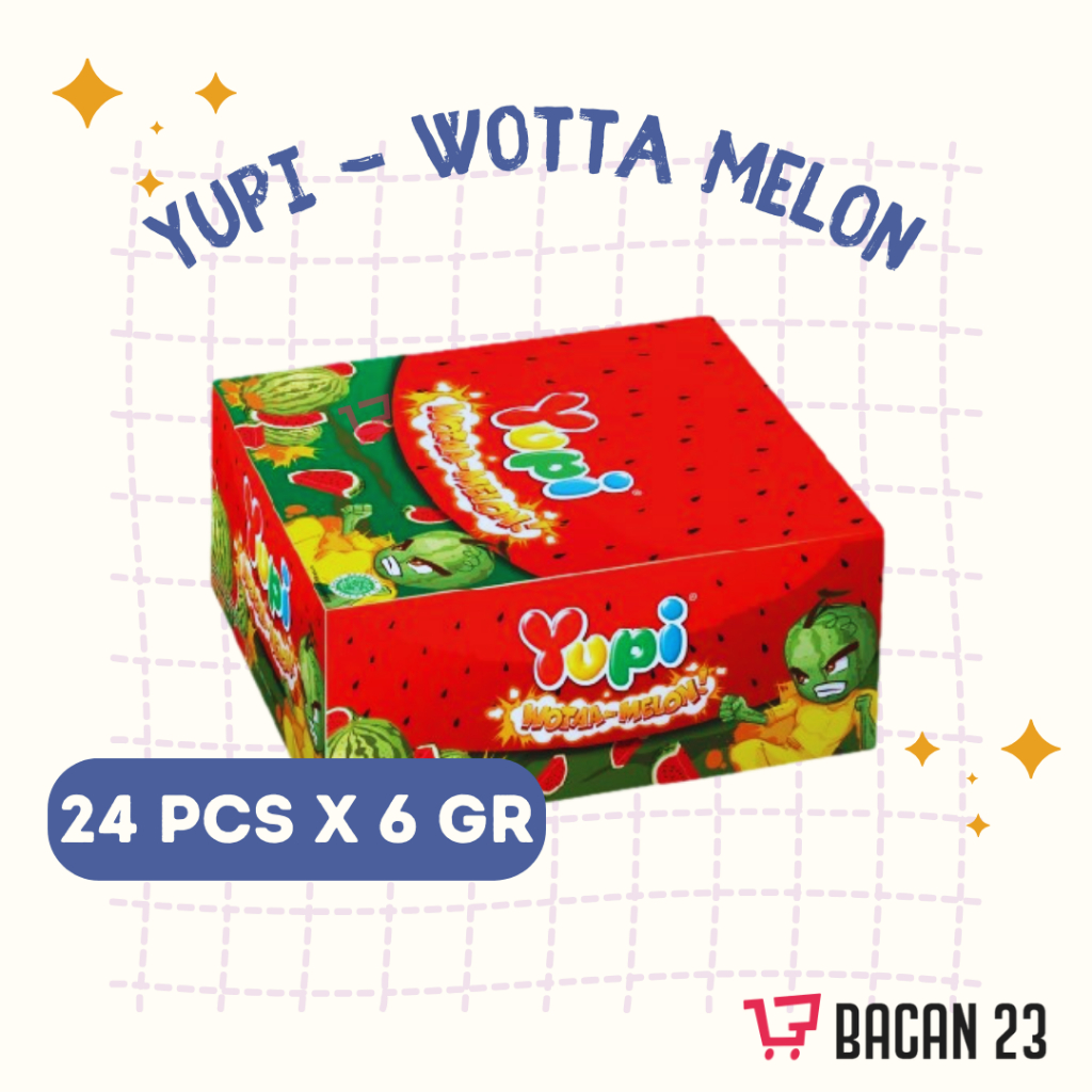Jual Yupi Wotaa Melon (24 pcs x 6 gr) Yupi Semangka | Shopee Indonesia