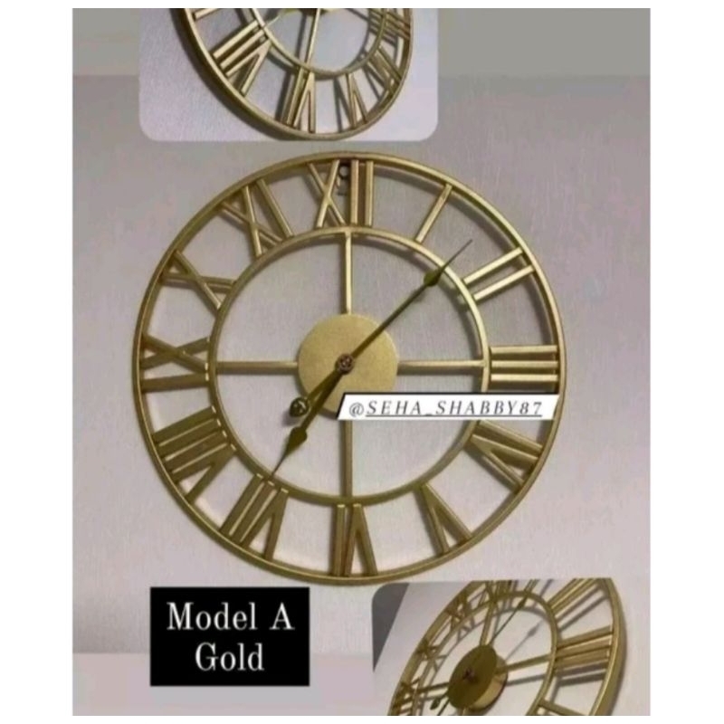 Jual READY STOCK JAM DINDING GOLD JAM DINDING MEWAH JAM DINDING ROMAWI ...