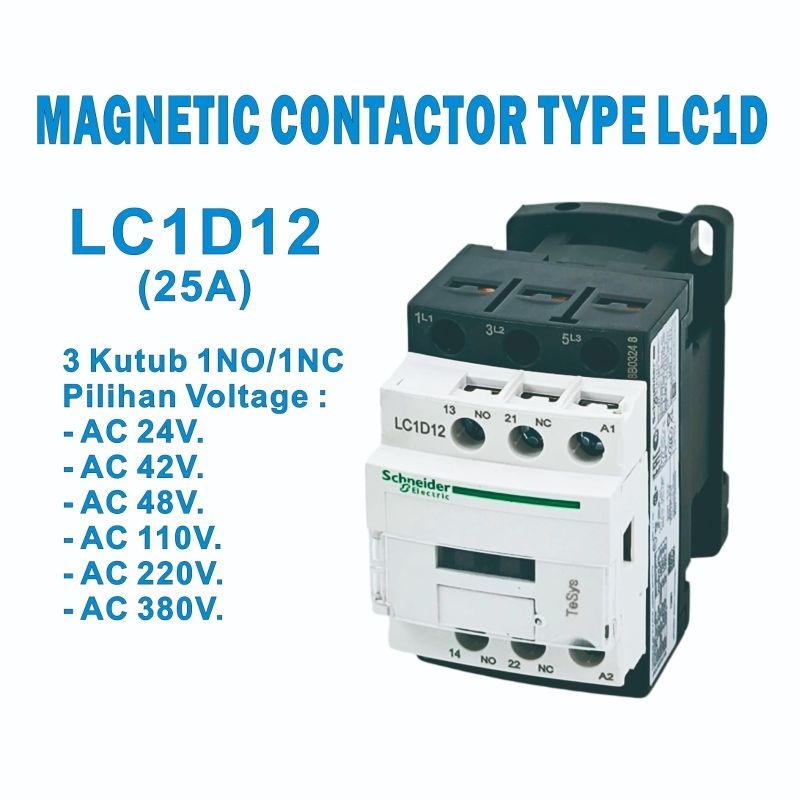 Jual Contactor Kontaktor LC1D12M7 | Shopee Indonesia