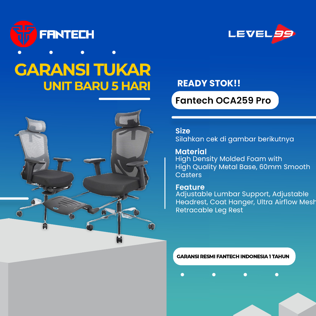 Jual Fantech OCA259 PRO Premium Office Chair | Shopee Indonesia