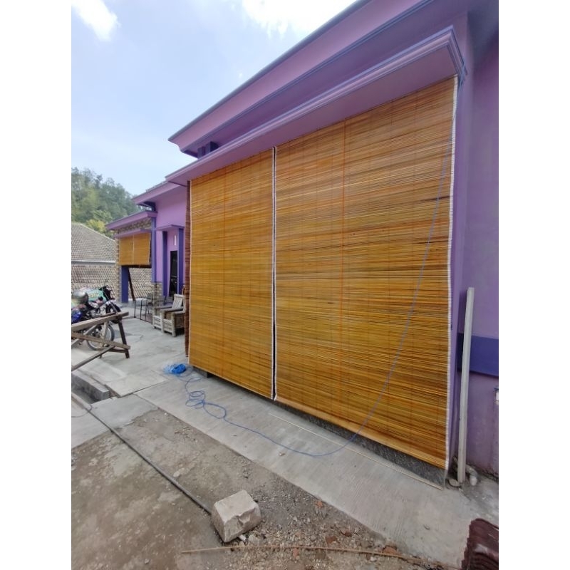 Jual kree/tirai/krey bambu sumatera/pelepah aren/sawit plituran+komplit ...