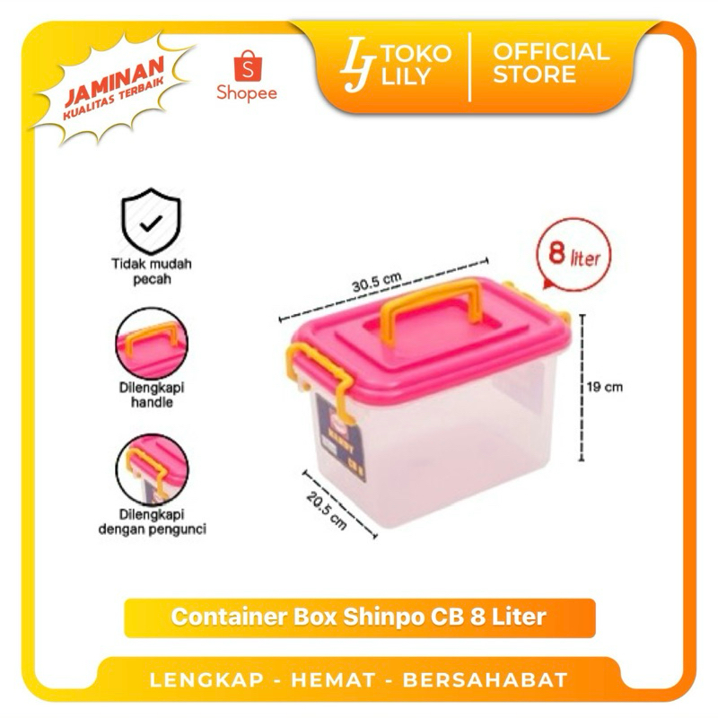 Jual Kontainer Box Plastik Handy Shinpo CB 8 Liter SIP 133-1 | Shopee ...