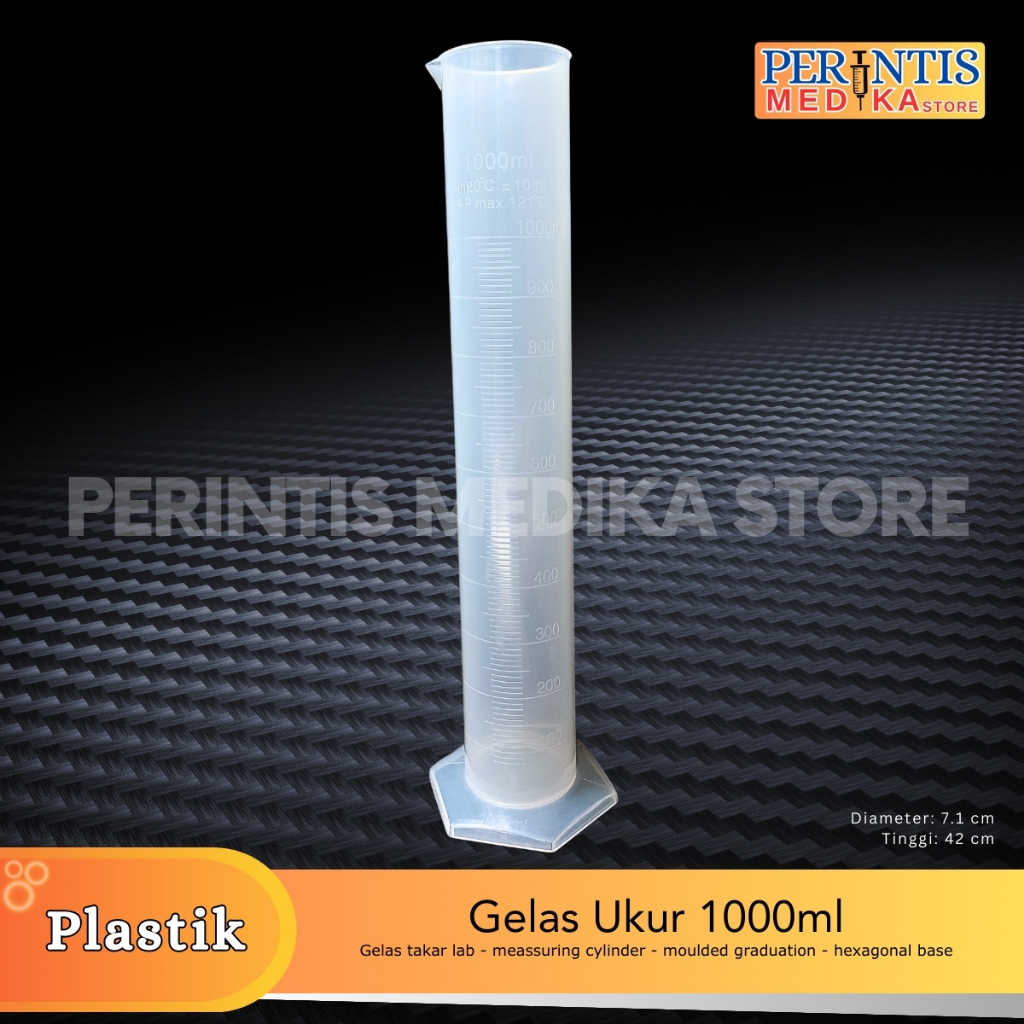 Jual Gelas Ukur Plastik Measuring Cylinder Graduation Hexagonal Base ...