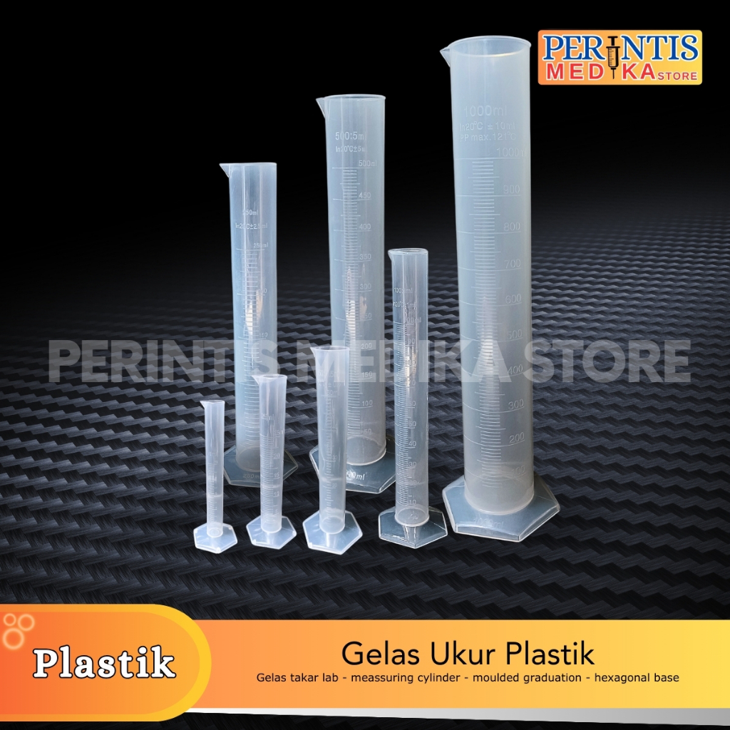 Jual Gelas Ukur Plastik Measuring Cylinder Graduation Hexagonal Base ...