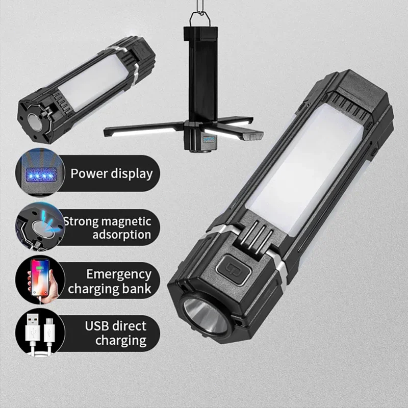 Jual Senter Led Super Terang Zoom Senter LED USB Folding Tenda Camping ...