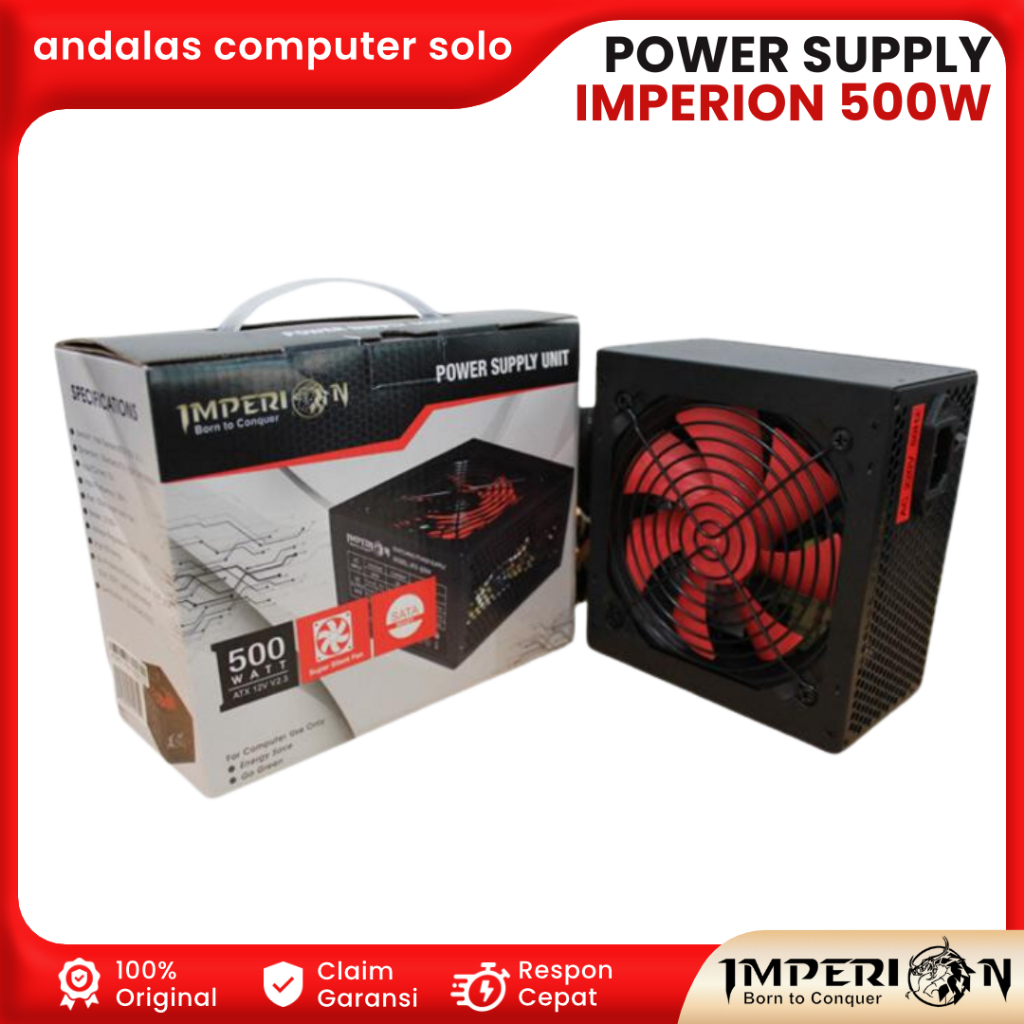 Jual POWER SUPPLY PC KOMPUTER PSU IMPERION 500Watt PSU ATX 500w ...
