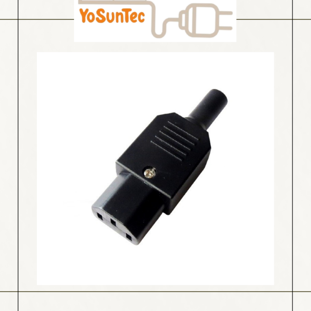 Jual SOCKET KONEKTOR POWER KOMPUTER C13 C14 FEMALE MALE AC 220V 10A SOKET | Shopee Indonesia