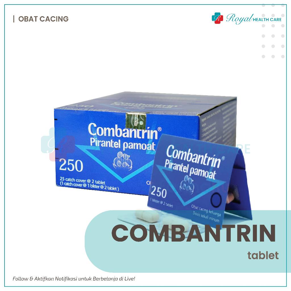 Jual COMBANTRIN 250 MG STRIP Isi 2 Tablet Membantu Mengeluarkan Cacing ...