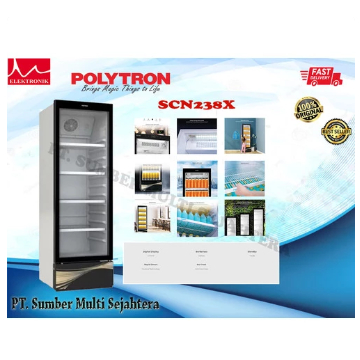 Jual Polytron Showcase SCN 238X 257L 8 Series No Frost - Tanpa Bunga Es ...