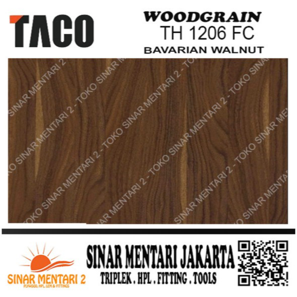 Jual TACO HPL WOODGRAIN TH 1206 FC BAVARIAN WALNUT | Shopee Indonesia