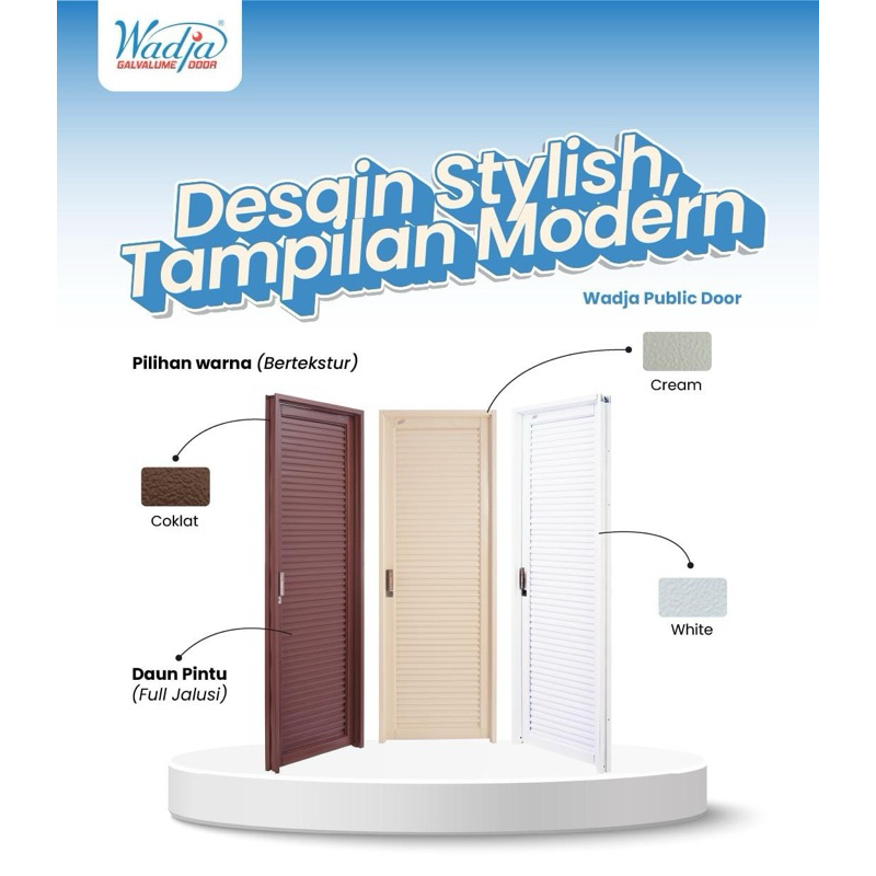 Jual Pintu Kamar Mandi Galvalum WADJA Public Door anti karat Full Panel ...