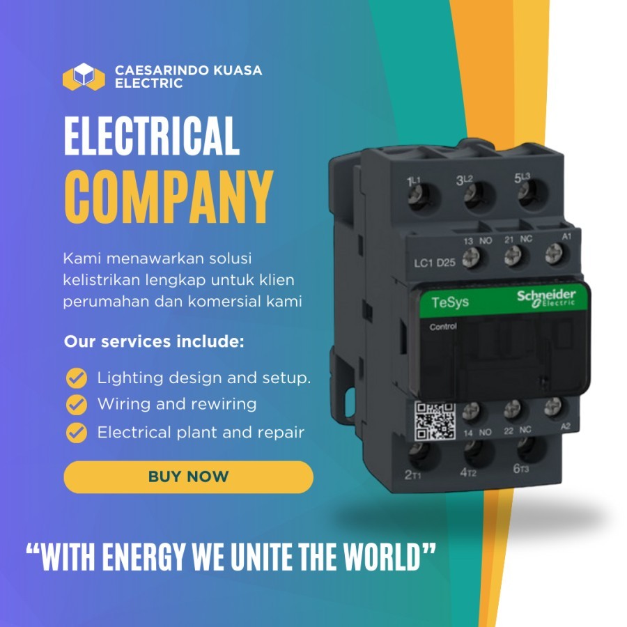 Jual KONTAKTOR 25A SCHNEIDER LC1D25 48V AC 25AMPER 3PAS 25AMPERE 3PHASE ...