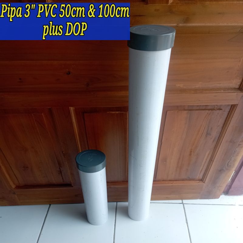 Jual Potongan pipa PVC 3 inchi ukuran 50cm dan 100cm dilengkapi DOP ...