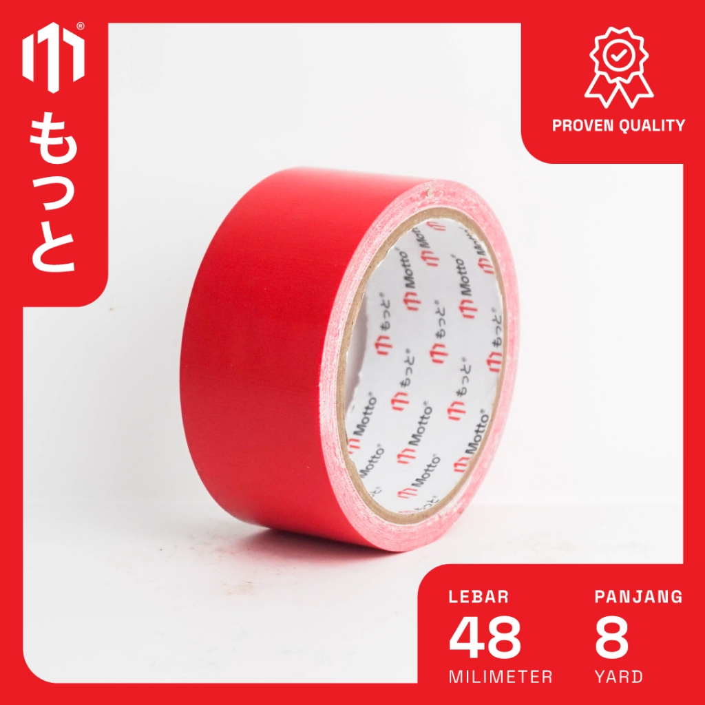 Jual Lakban Kain / Cloth Tape Warna Merah 48mm x 8 Meter - 1 Pcs/Roll ...