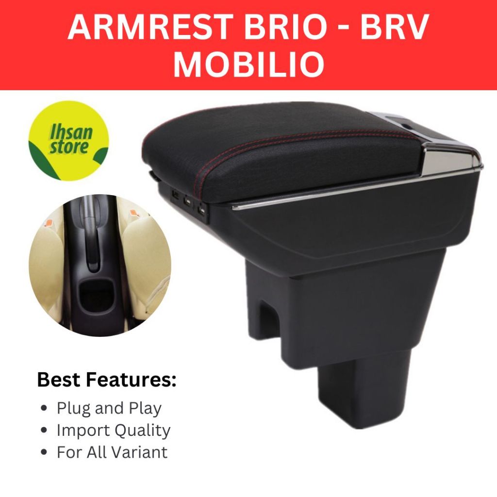 Jual Sandaran Tangan Arm Rest Honda Brio BRV Mobilio DIY Armrest Brio Console Box BRV | Shopee ...