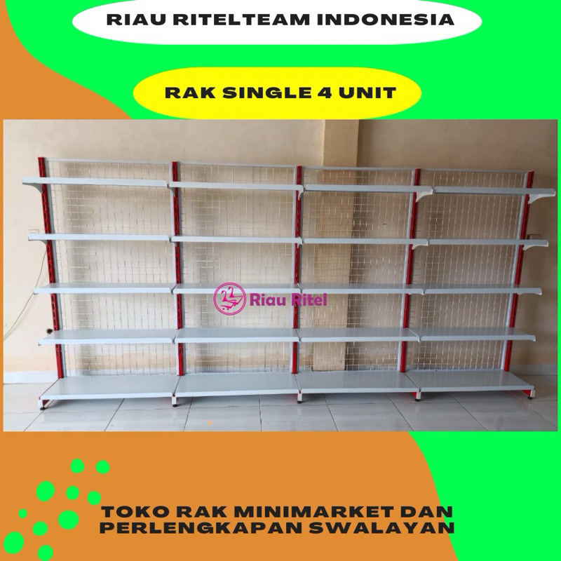 Jual RAK MINIMARKET RAK SINGLE RAK DINDING 4 UNIT | Shopee Indonesia