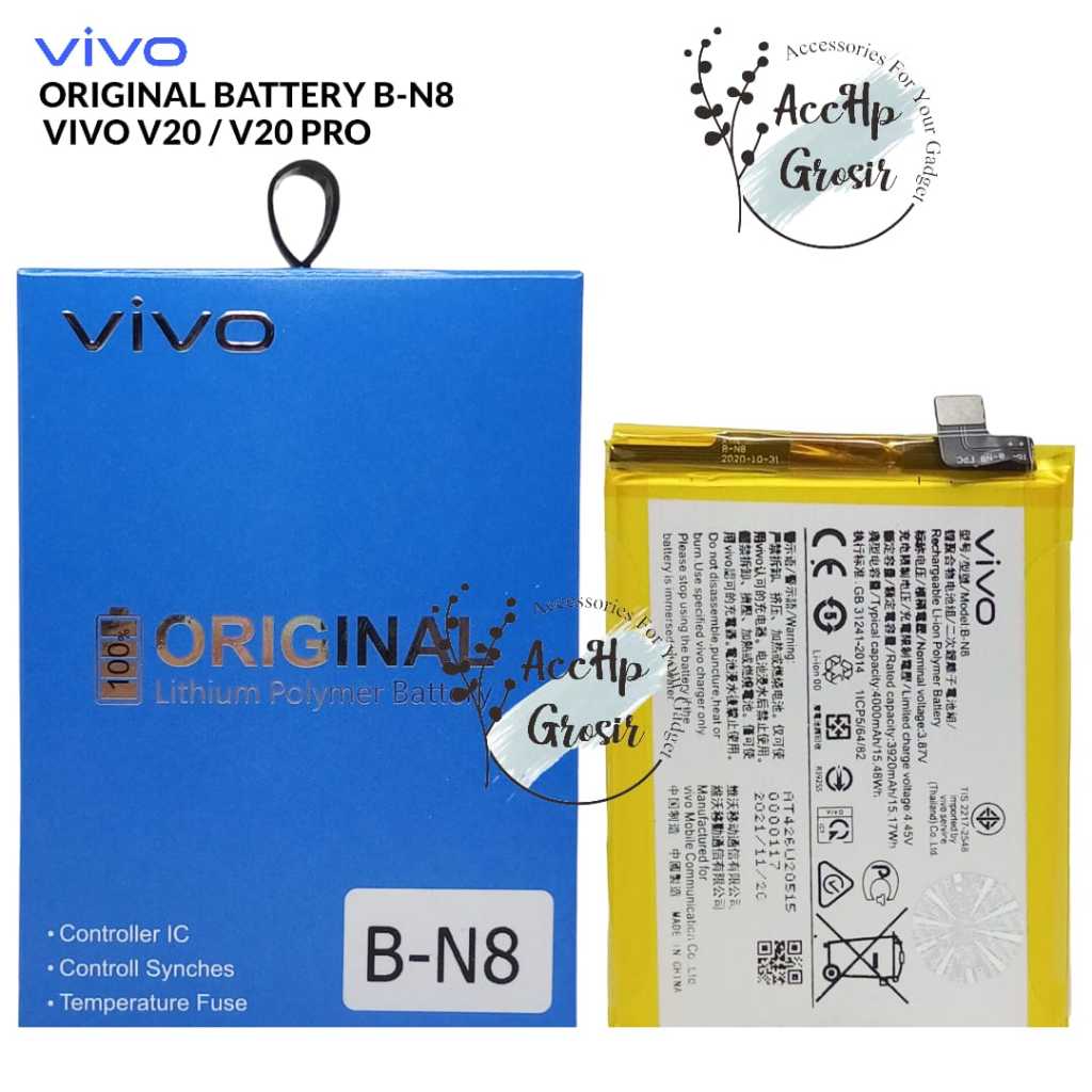 Jual Batre Baterai Vivo V20 / V20 Pro V20 SE V2024 V2025 S7 B-N8 BN8 ...