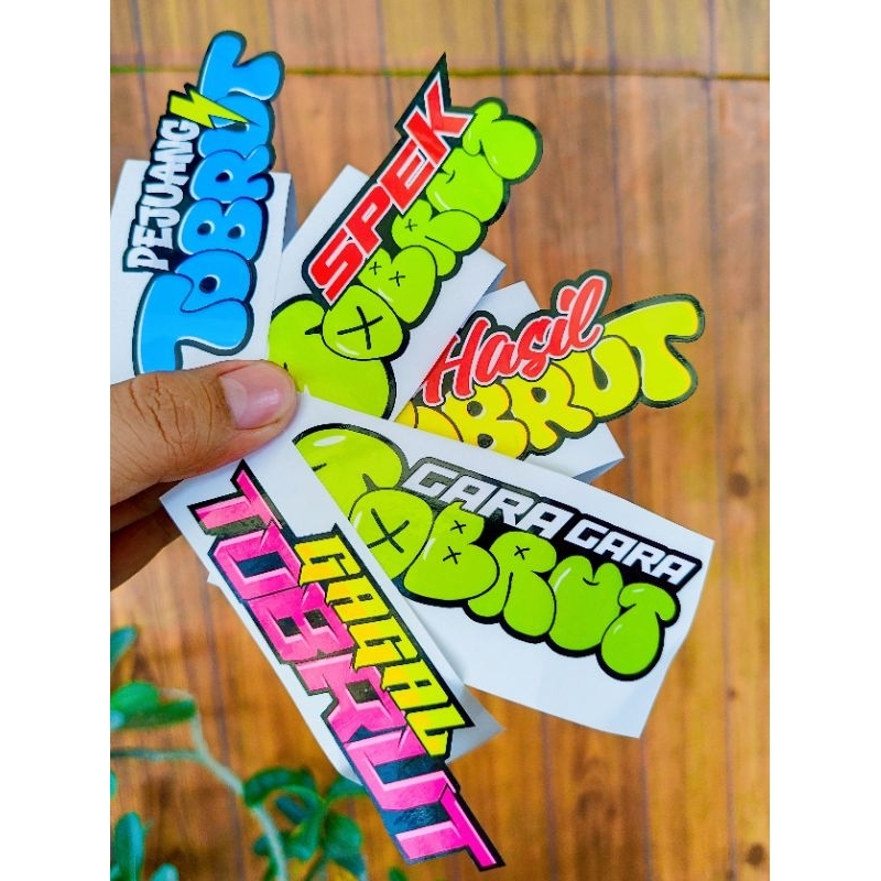 Jual stiker tobrut isi 5 ( DESAIN BARU ) | Shopee Indonesia