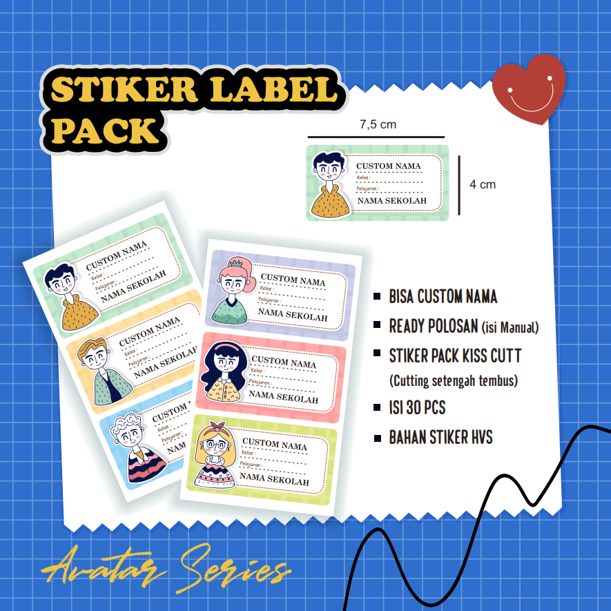 Jual Cetak Stiker Label | Stiker Label Pack | Label Buku | Label nama ...