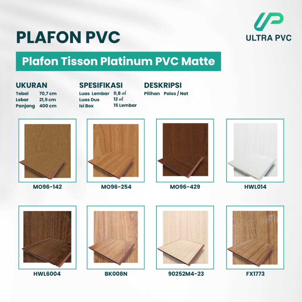 Jual PLAFON TISSON PLATINUM PVC MATTE POLOS & NAT - HIASAN CEILING ...