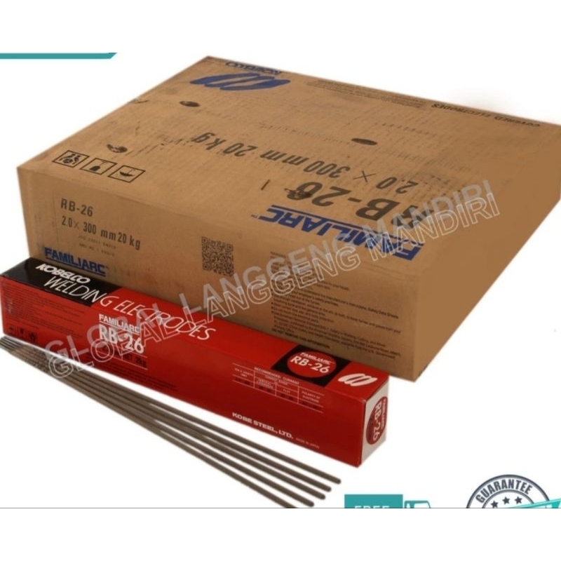 Jual kawat las RB 26 ukuran 2.0mm AWS 6013 1 pack isi 2 kg. | Shopee ...