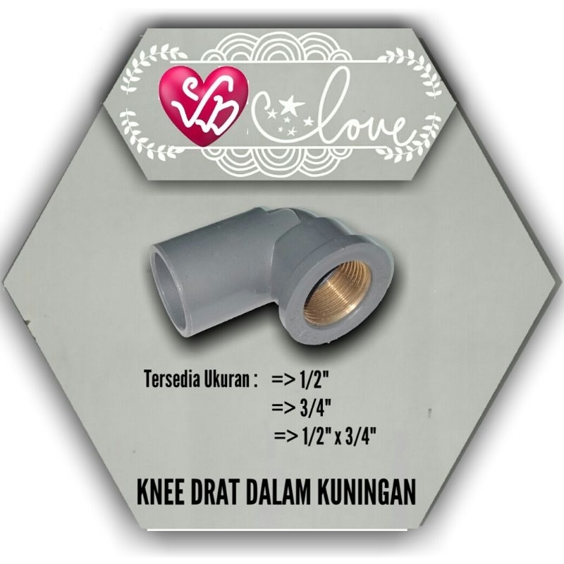 Jual Knee Drat Dalam PVC 1/2" TS F-Knee Drat Dalam Kuningan | Shopee Indonesia