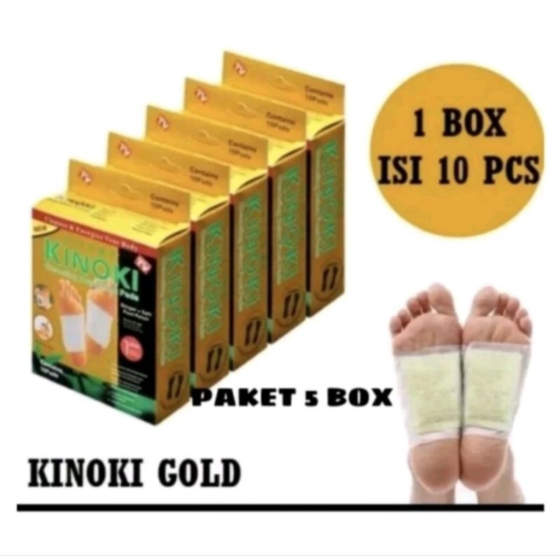 Jual (Paket hemat 5 box kinoki 50pads) Kinoki detox koyo kaki asli herbal original | Shopee ...