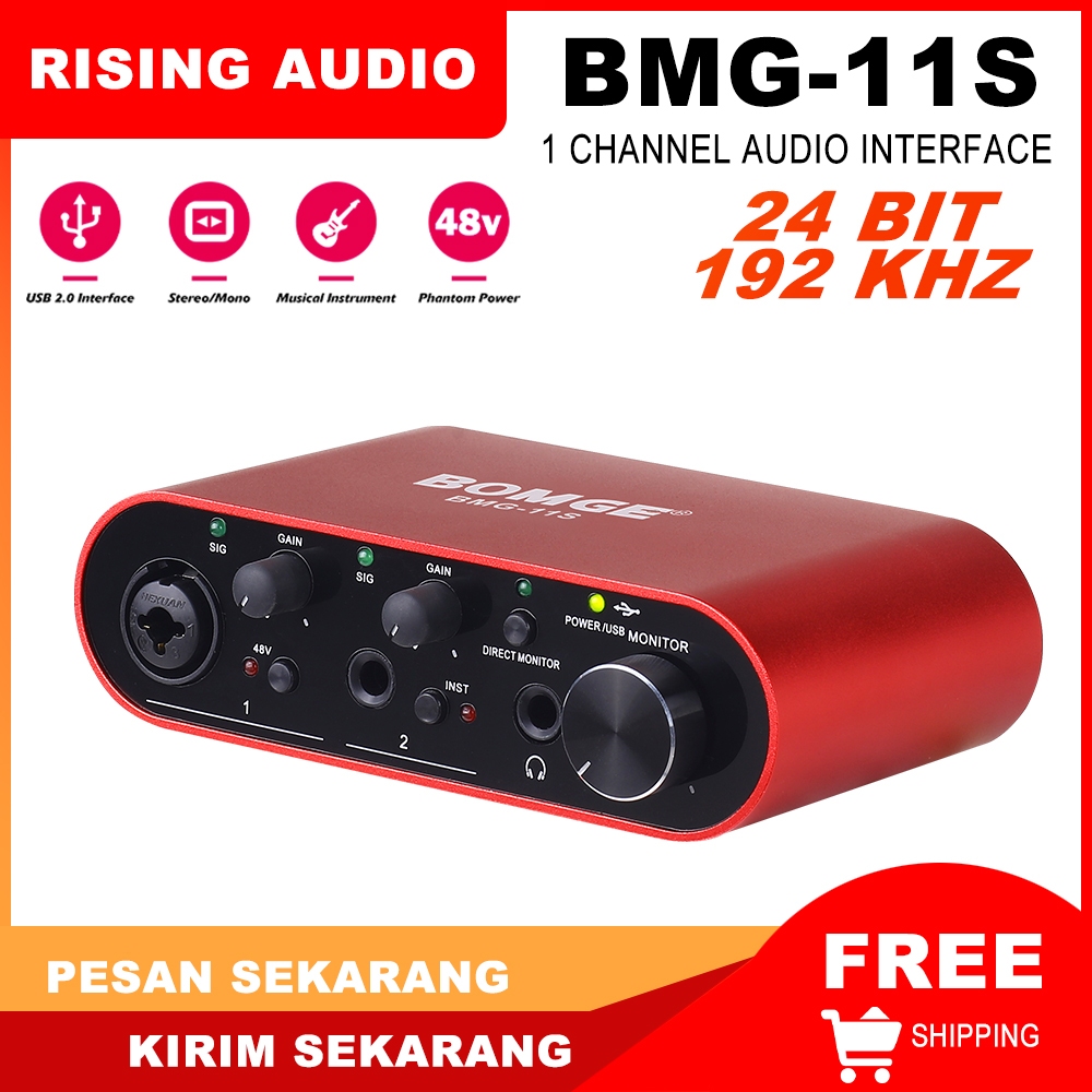Jual RISING AUDIO11S 3rd Gen USB Audio Interface, for the Guitarist, Vocalist, Podcaster or ...